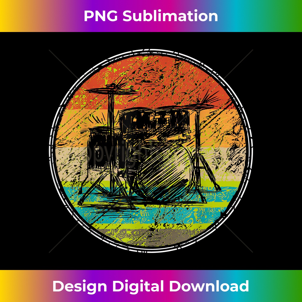 Drum set Drums Drummer Retro Vintage Rock and Roll - Vibrant | Inspire ...