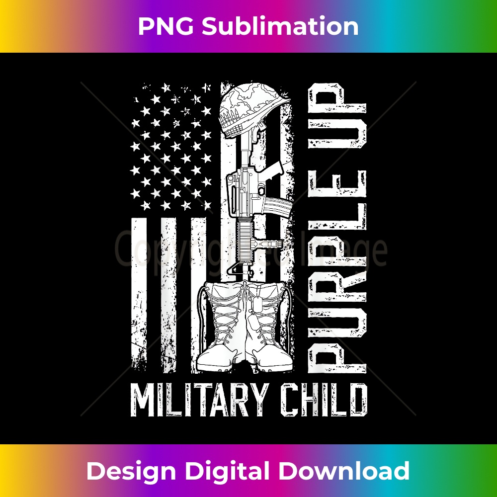Purple Up Military Kids Military Child Month US Flag Army - | Inspire ...
