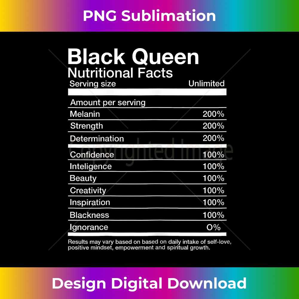 Black Queen Nutritional Facts Content Label Black History - | Inspire ...