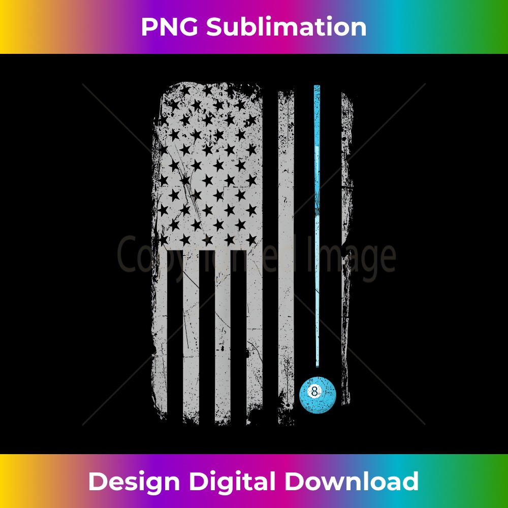 Pool Stick Billiards 8 Ball Vintage USA American Flag - Slee | Inspire ...