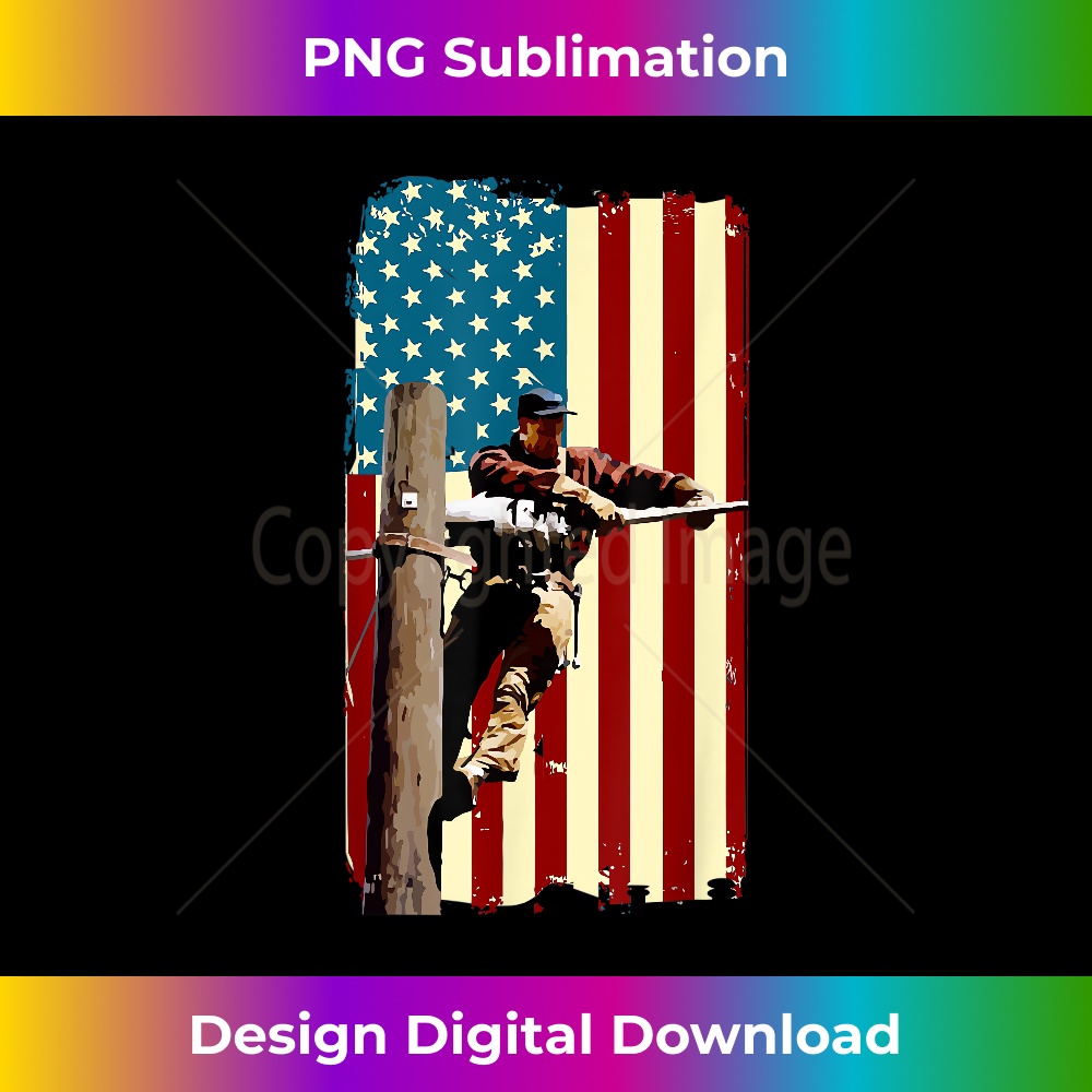 Lineman American Flag Electric Cable Lineman Gift - Urban S | Inspire ...