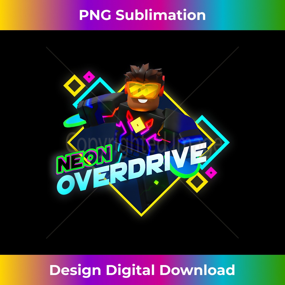 Roblox Black Neon Overdrive Classic Fit T- - Adult Crew Neck | Inspire ...