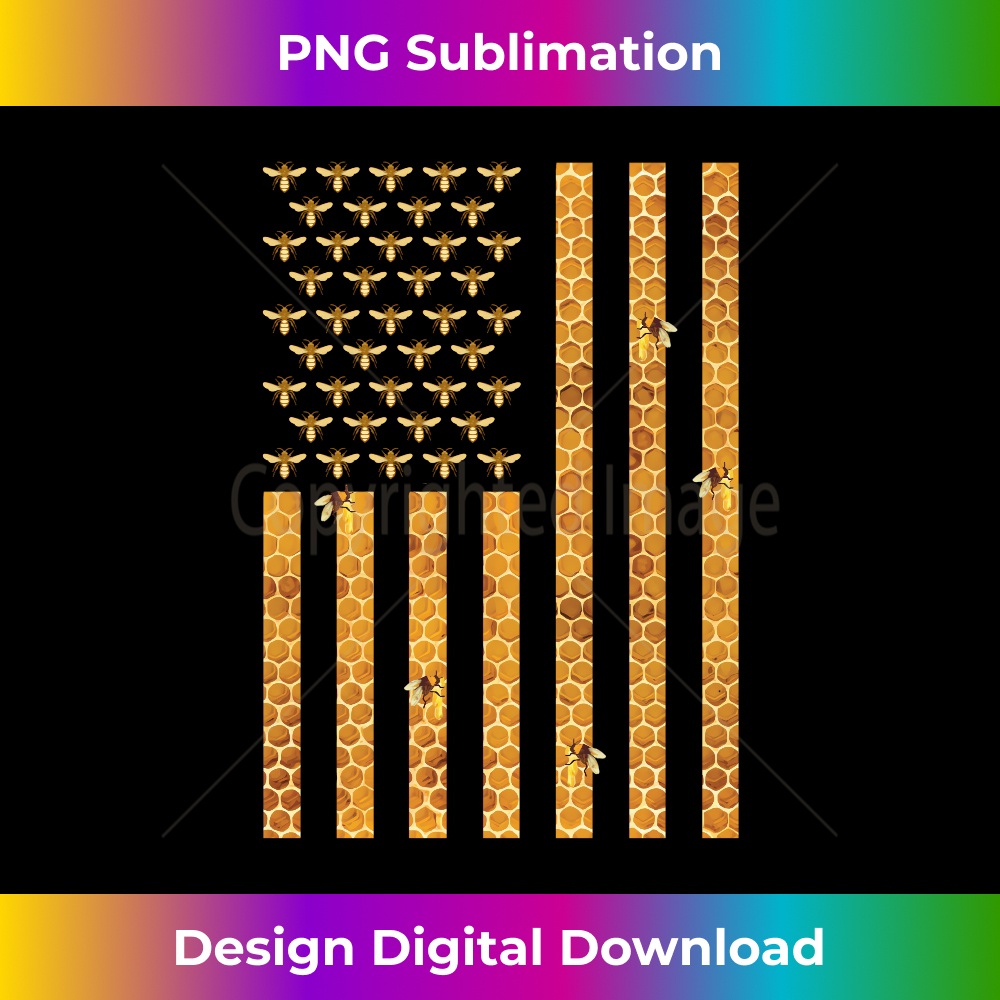 American Flag Honeycomb Honey Bees Beekeeping Beekeeper Gift | Inspire ...