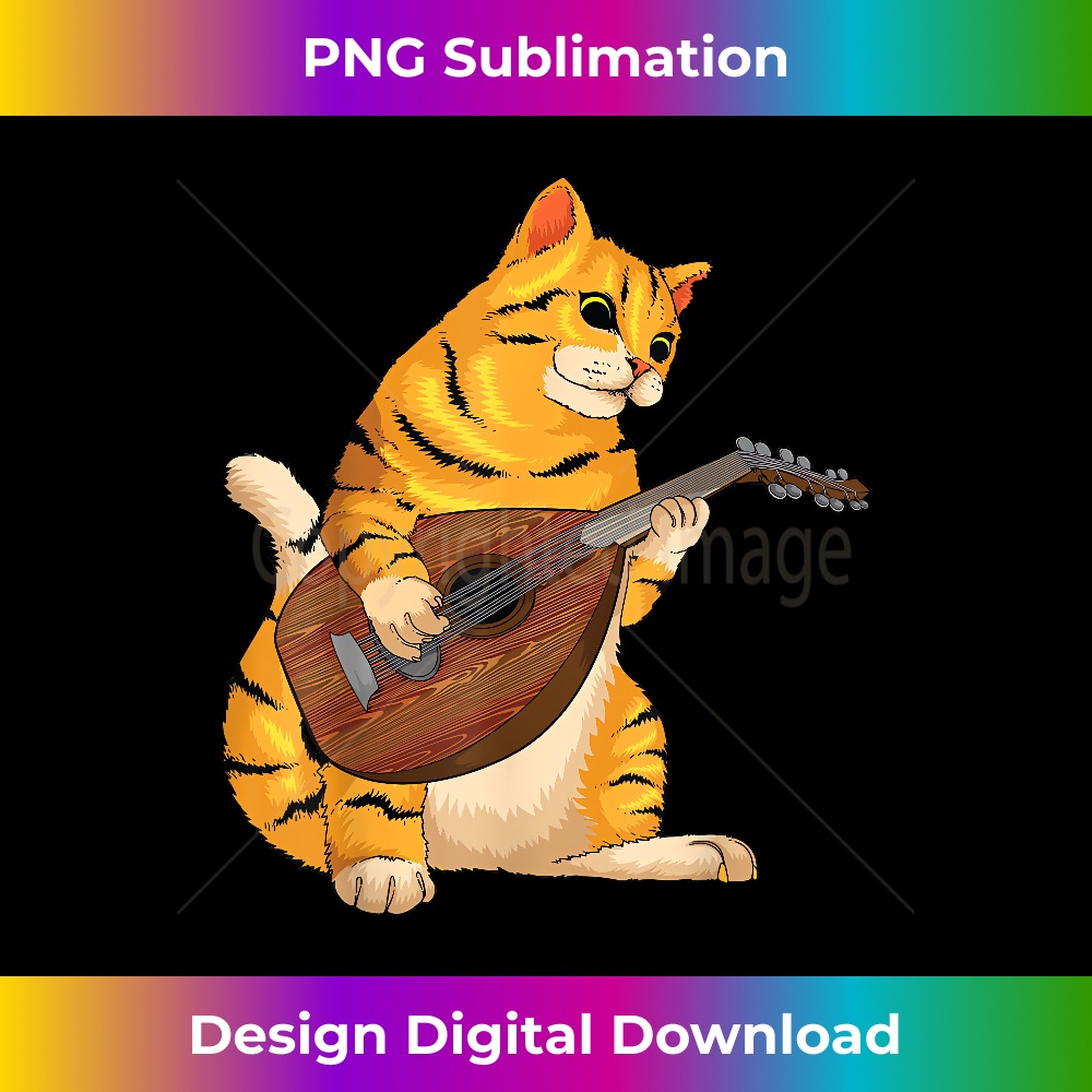 Funny Cat Playing Lute Cool Animal Musician Lovers Gift - C | Inspire ...