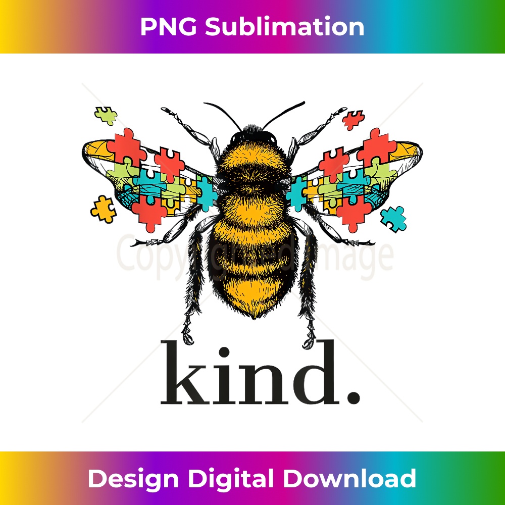 Autism Awareness Bee Kind Puzzle Pieces T - Timeless PNG Sub | Inspire ...