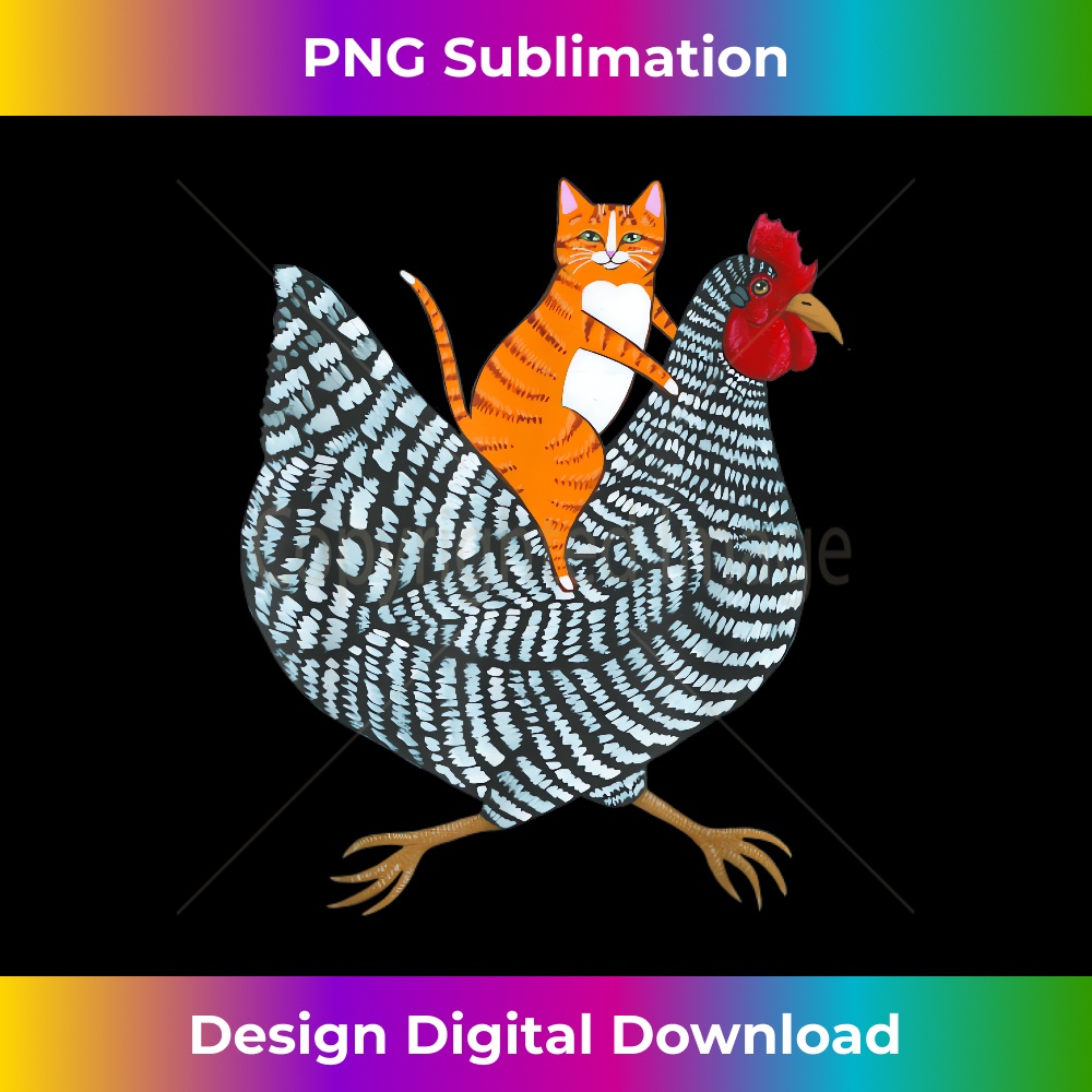 Funny Ginger Cat Chicken Ride Orange Cat Chicken Lover Cats | Inspire ...