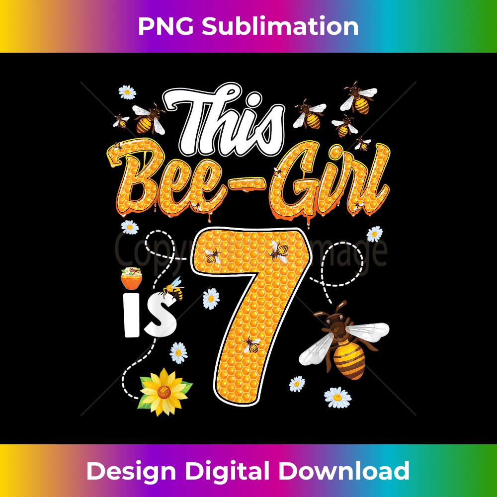 7th Birthday Girl Bee Theme 7 Years Old Matching Party - Sle | Inspire ...