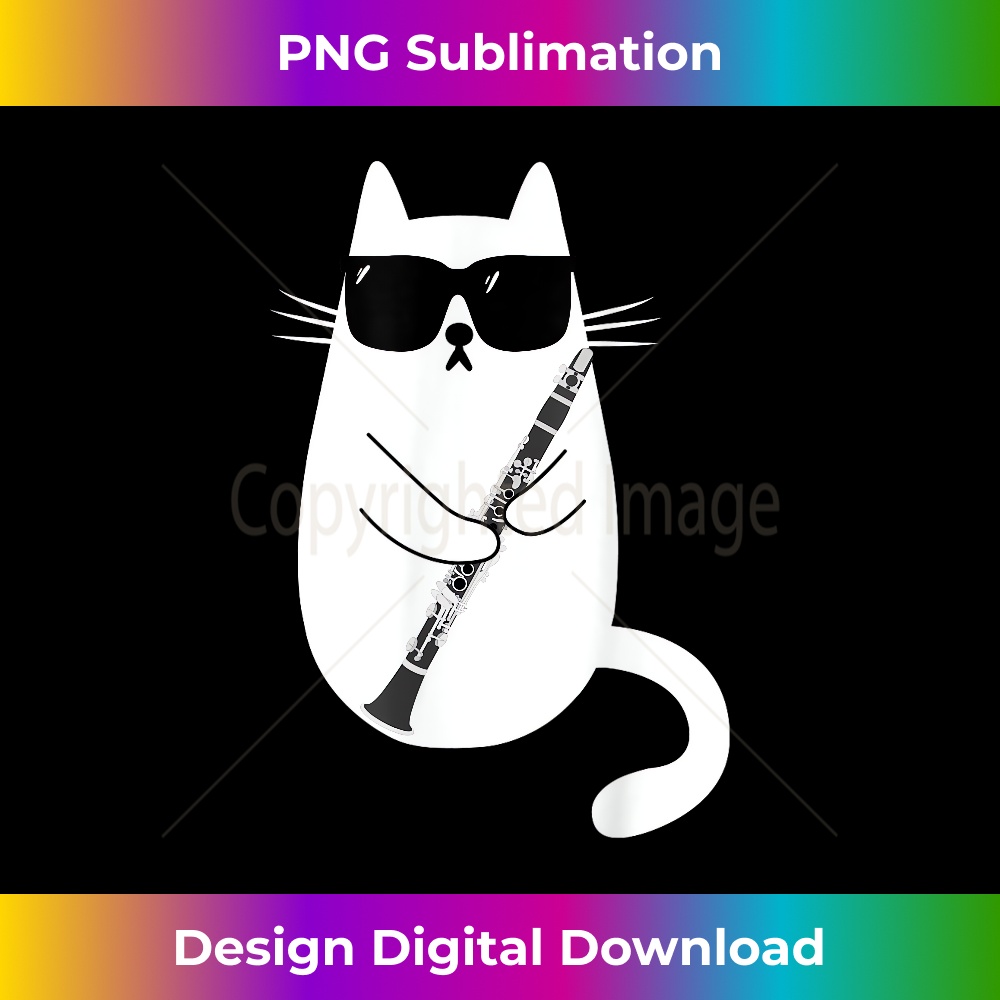 Funny Cat Wearing Sunglasses Playing Clarinet Musician - Sle | Inspire ...