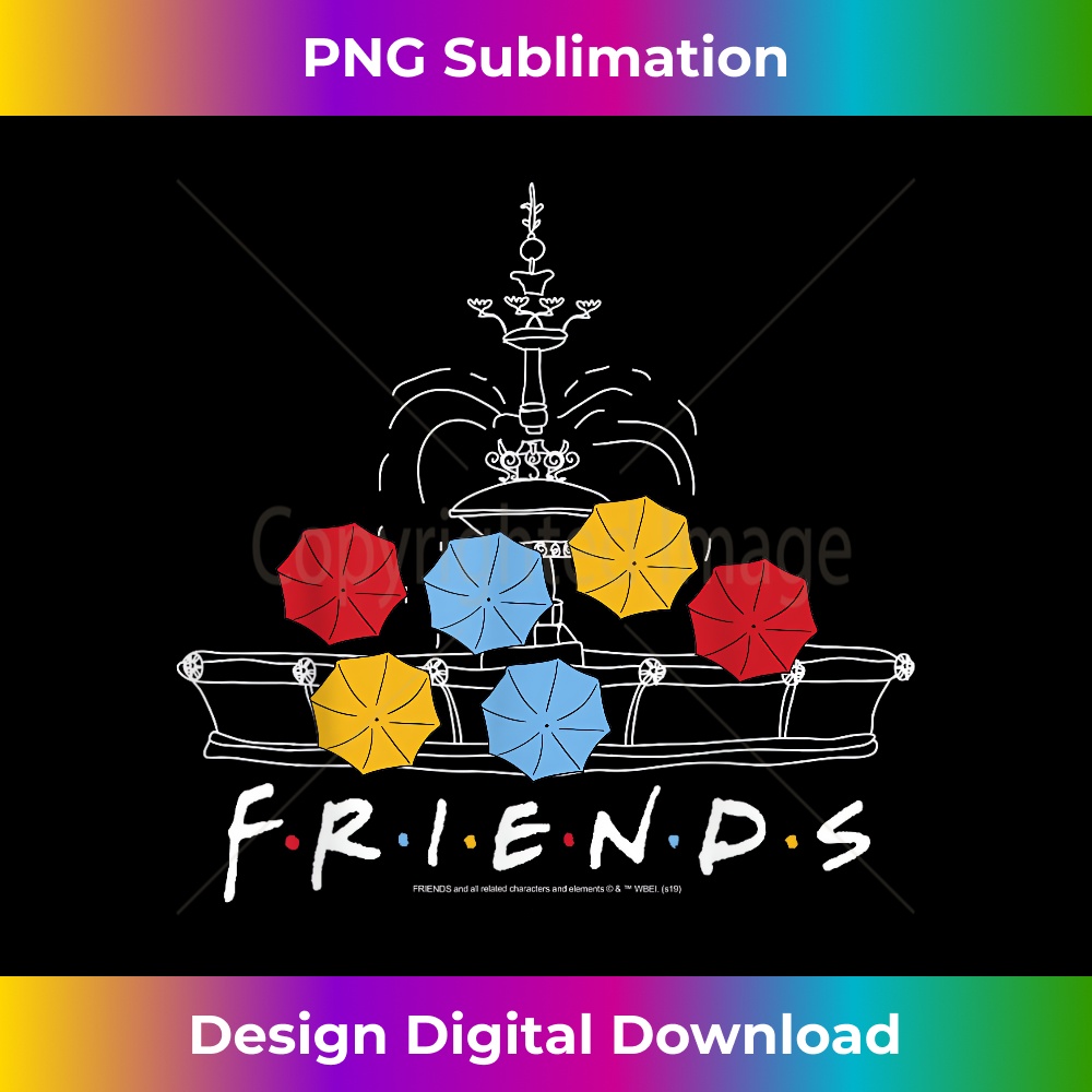 Friends Fountain Umbrella Logo Doodle - Vibrant Sublimation | Inspire ...