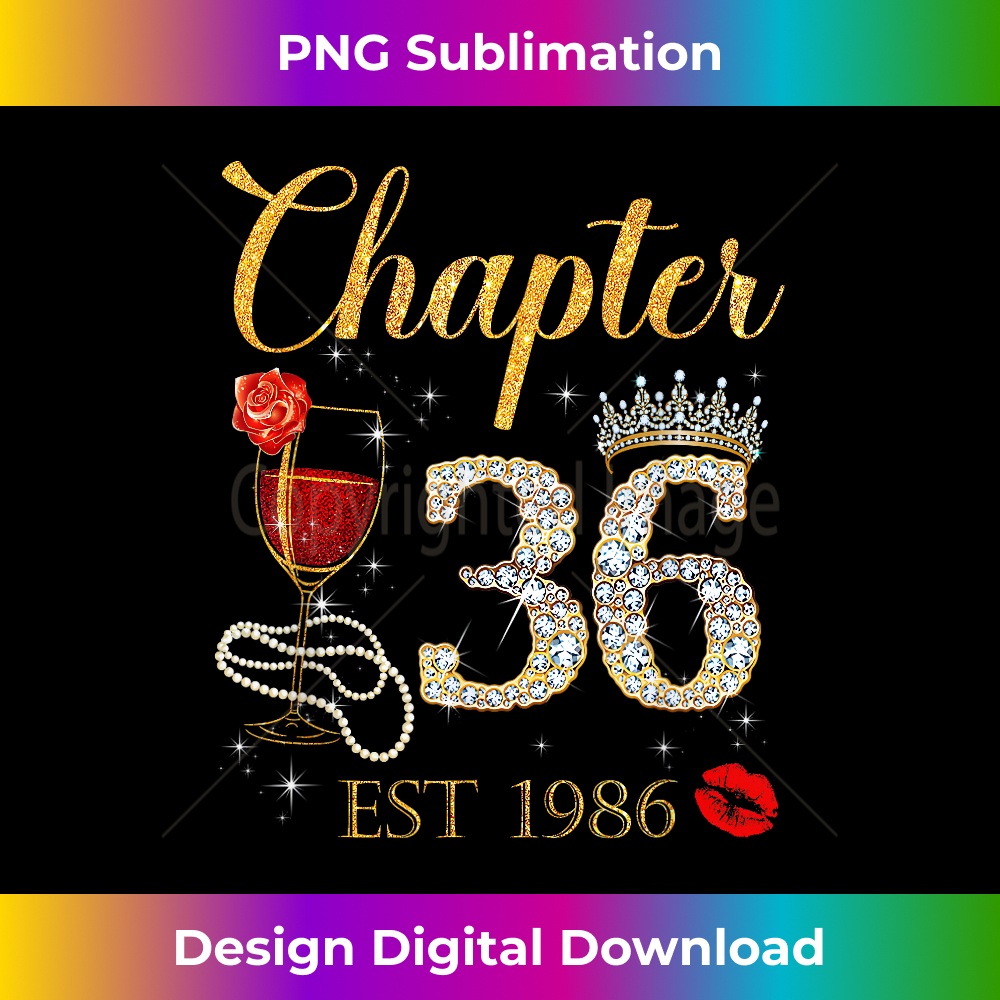 Chapter 36 Years EST 1986 36th Birthday Red Rose Wine Crown | Inspire ...