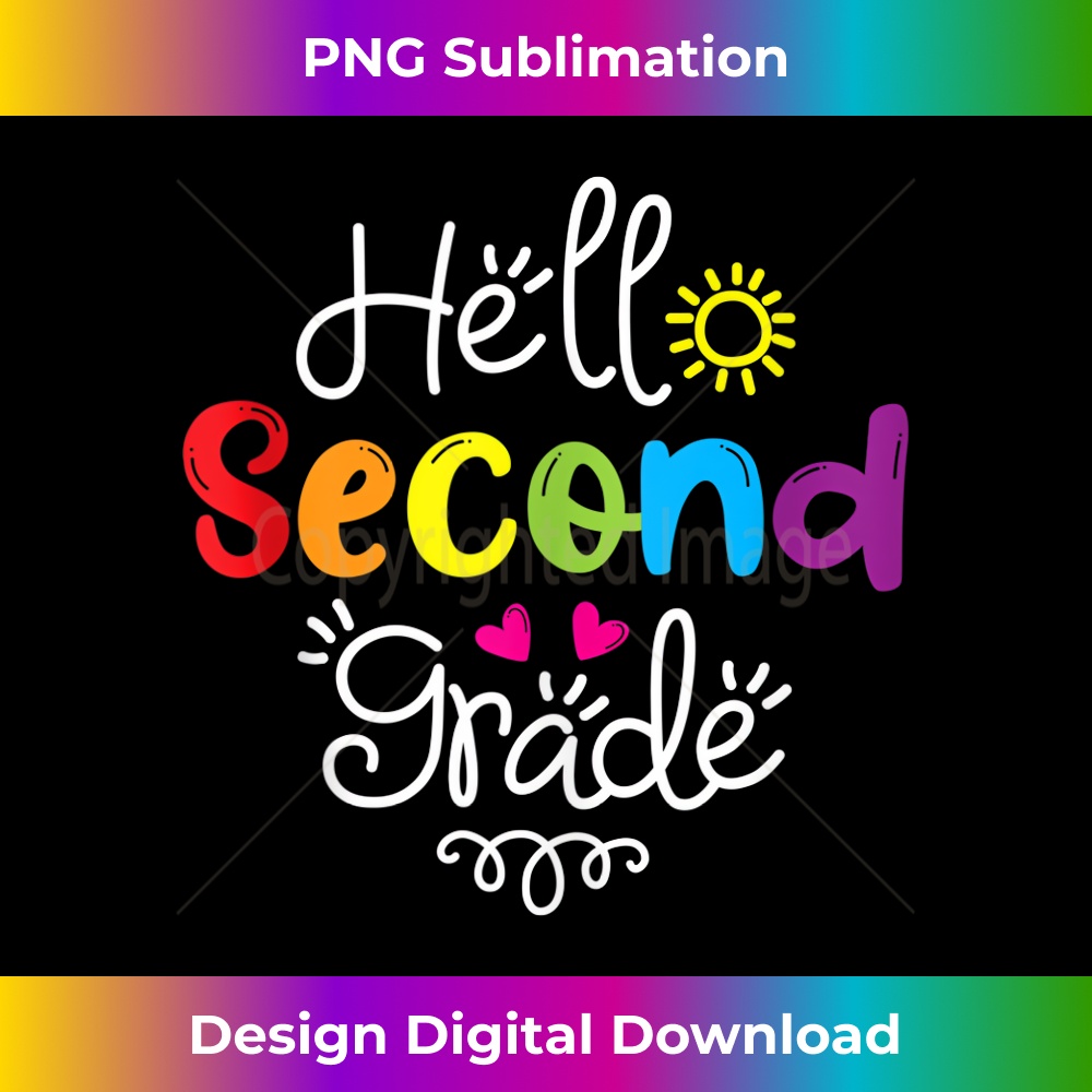Hello Second Grade Fun 2nd Grade Back to School Gift Tank To | Inspire ...