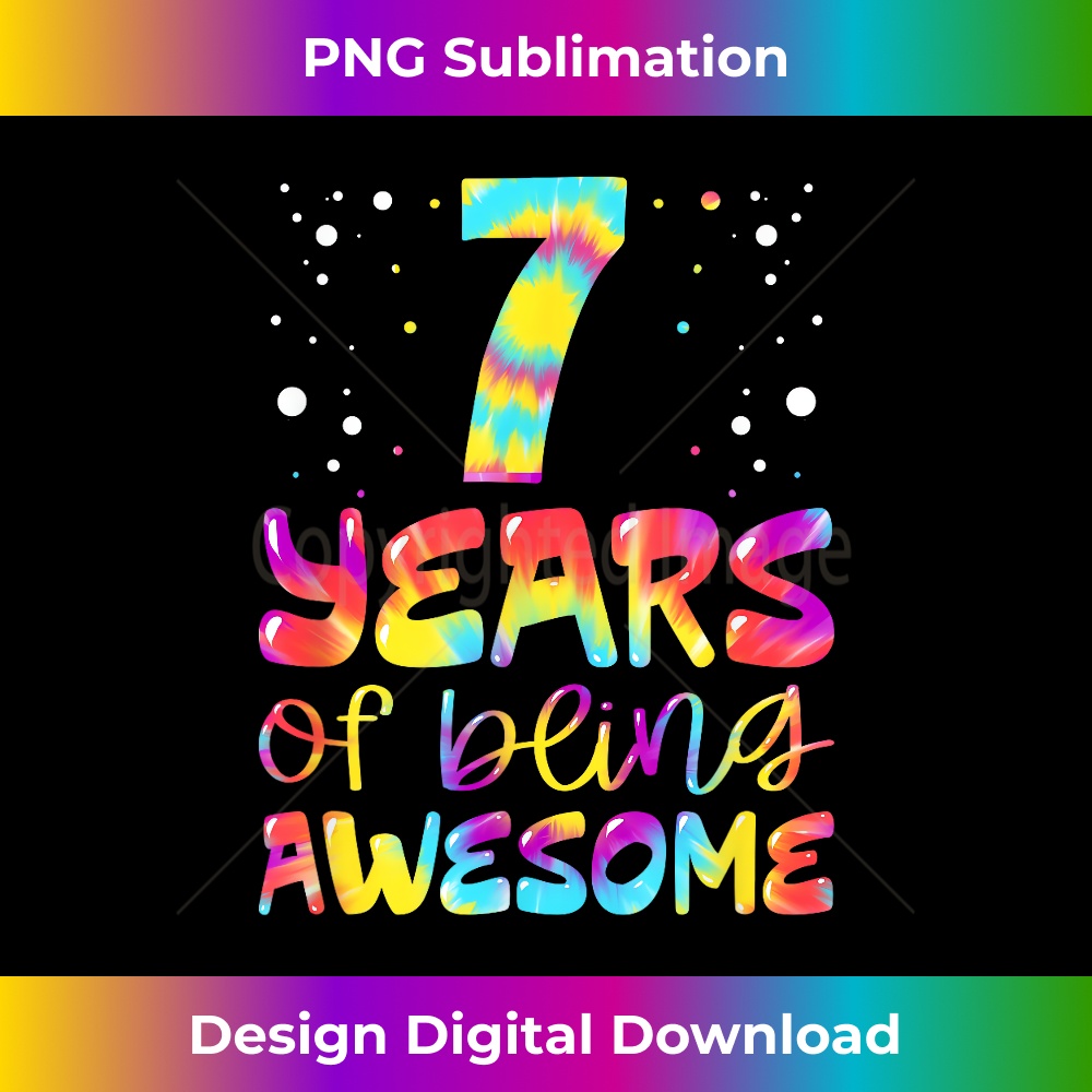 7 Years of Being Awesome Tie Dye 7 Years Old 7th Birthday - | Inspire ...