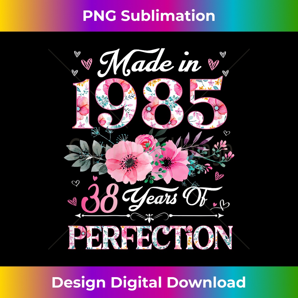 38 Year Old Made In 1985 Floral 38th Birthday Gifts Women - | Inspire ...
