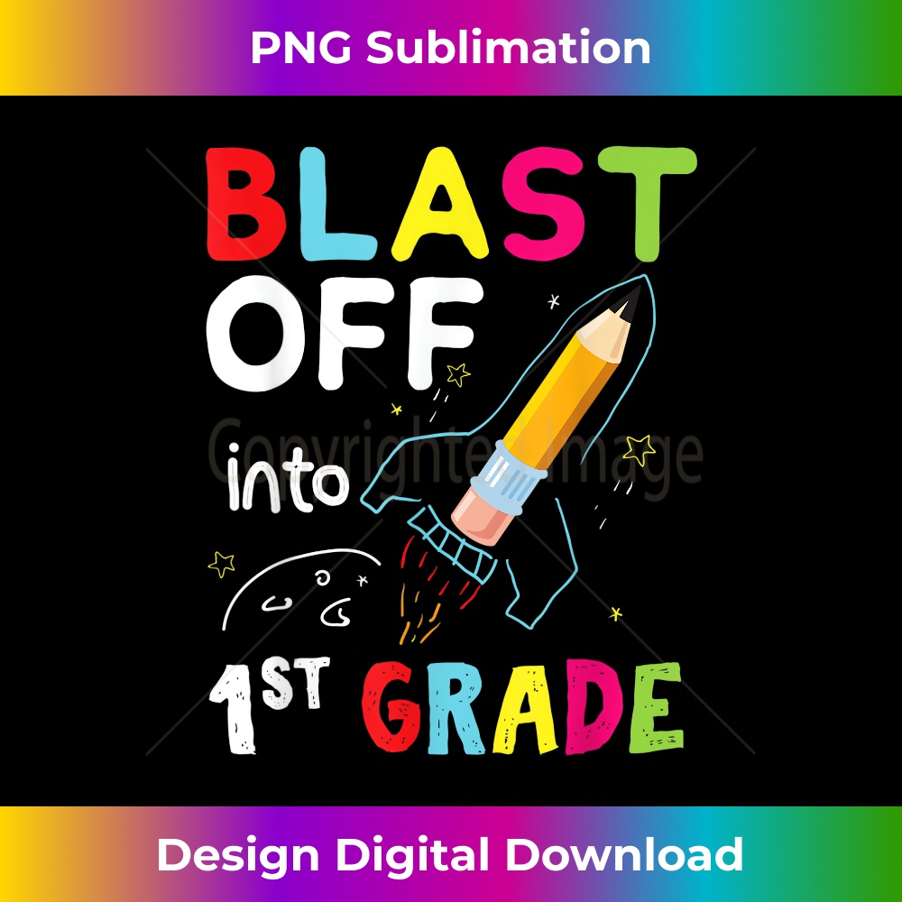 Blast Off Into 1st Grade First Day of School Kids - Deluxe P | Inspire ...
