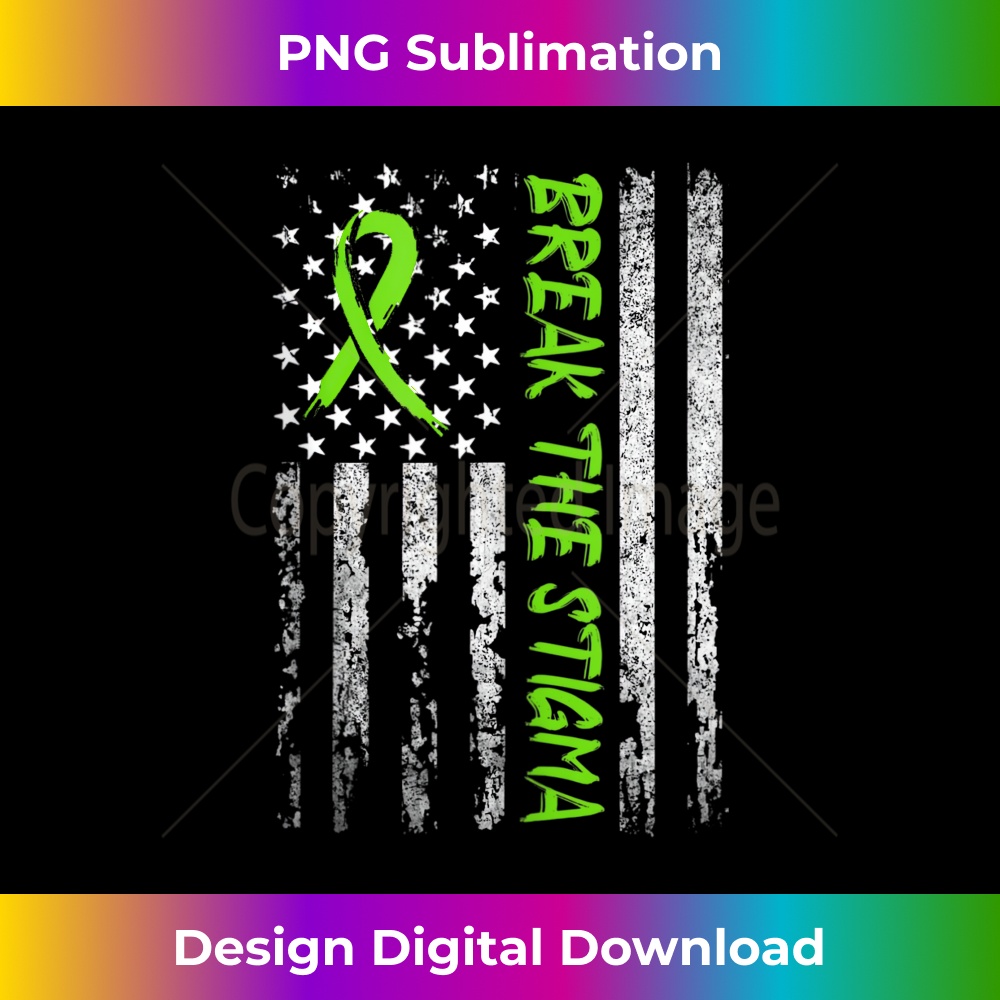 Break The Stigma Tshirt Green Mental Health Awareness Tank T | Inspire ...