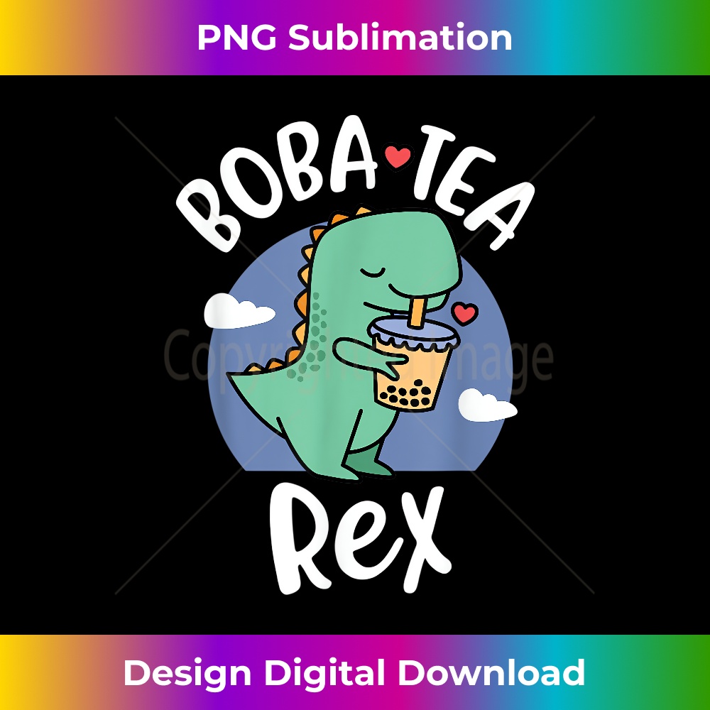 Boba Tea Rex - Cute Funny Bubble Tea - Minimalist Sublimatio | Inspire ...