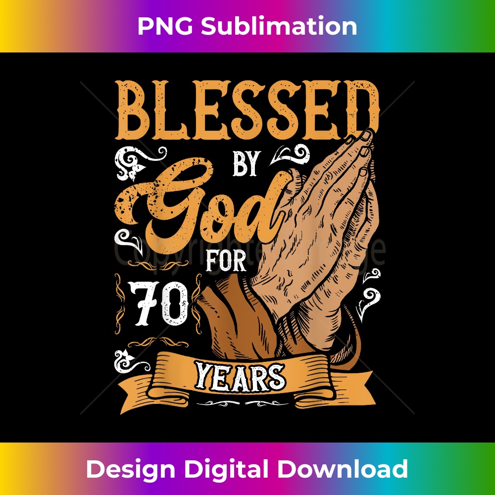 70th Birthday Religious Theme Blessed by God for 70 Years - | Inspire ...