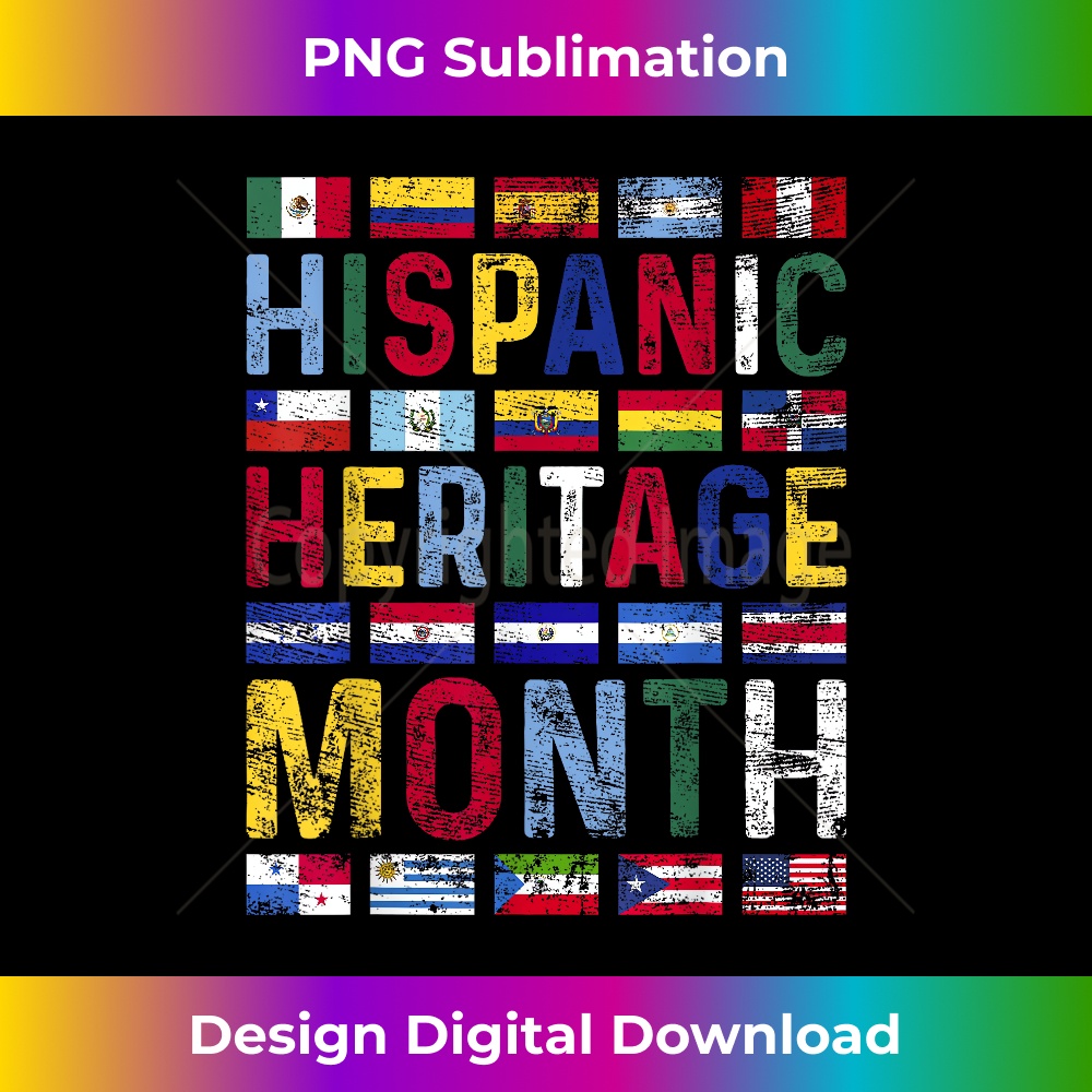 Hispanic Heritage Month Vintage Latino Countries Flags - Sub | Inspire ...