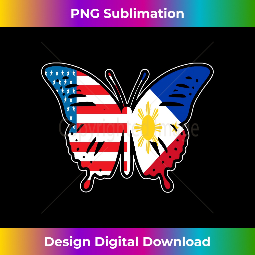 Half Filipino And American Philippines Usa Flag Butterfly Lo | Inspire ...