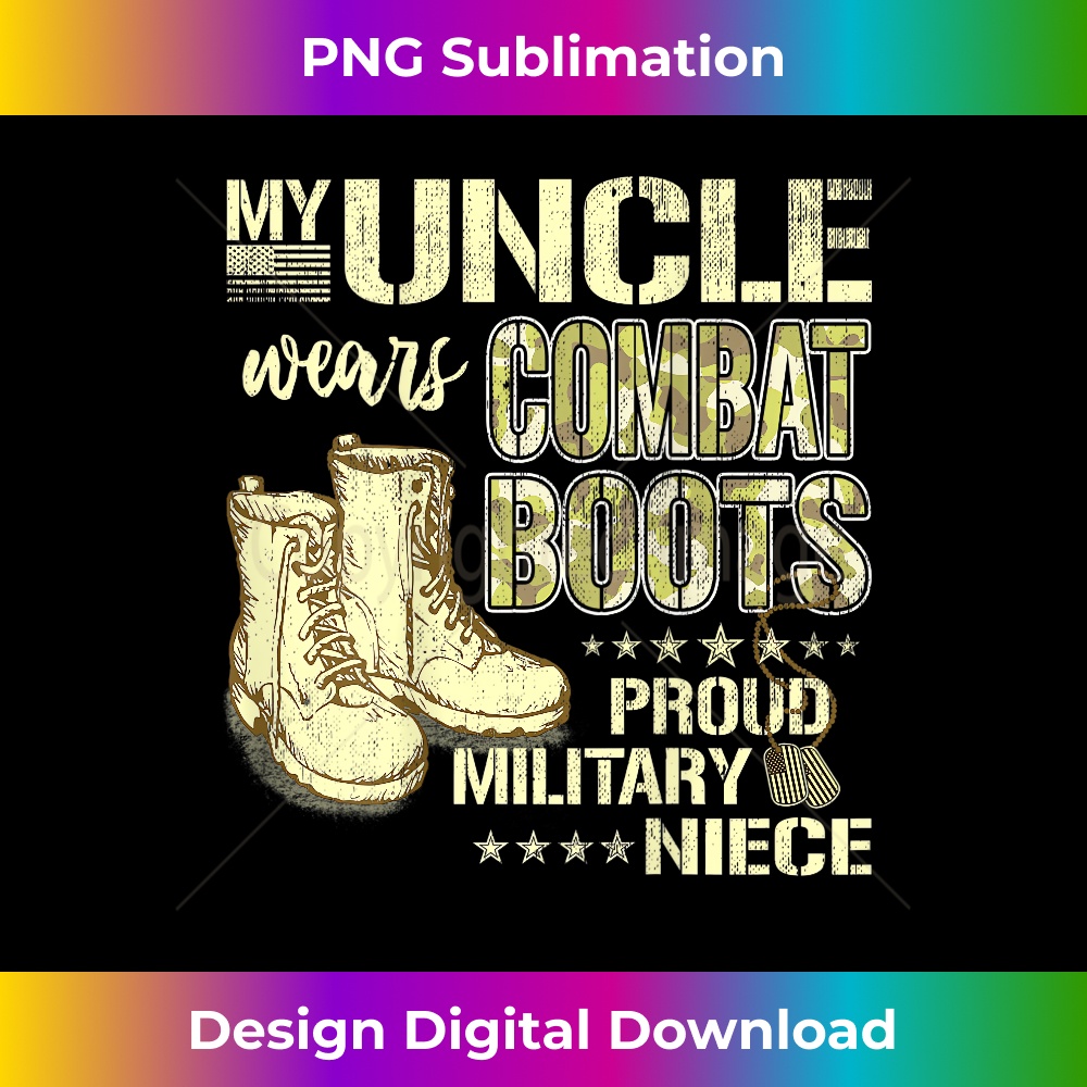 My Uncle Wears Combat Boots Dog Tags - Proud Military Niece | Inspire ...