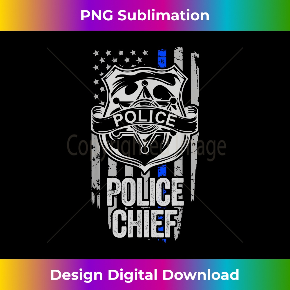 American Flag Blue Thin Line Apparel Proud Police Chief - De | Inspire ...