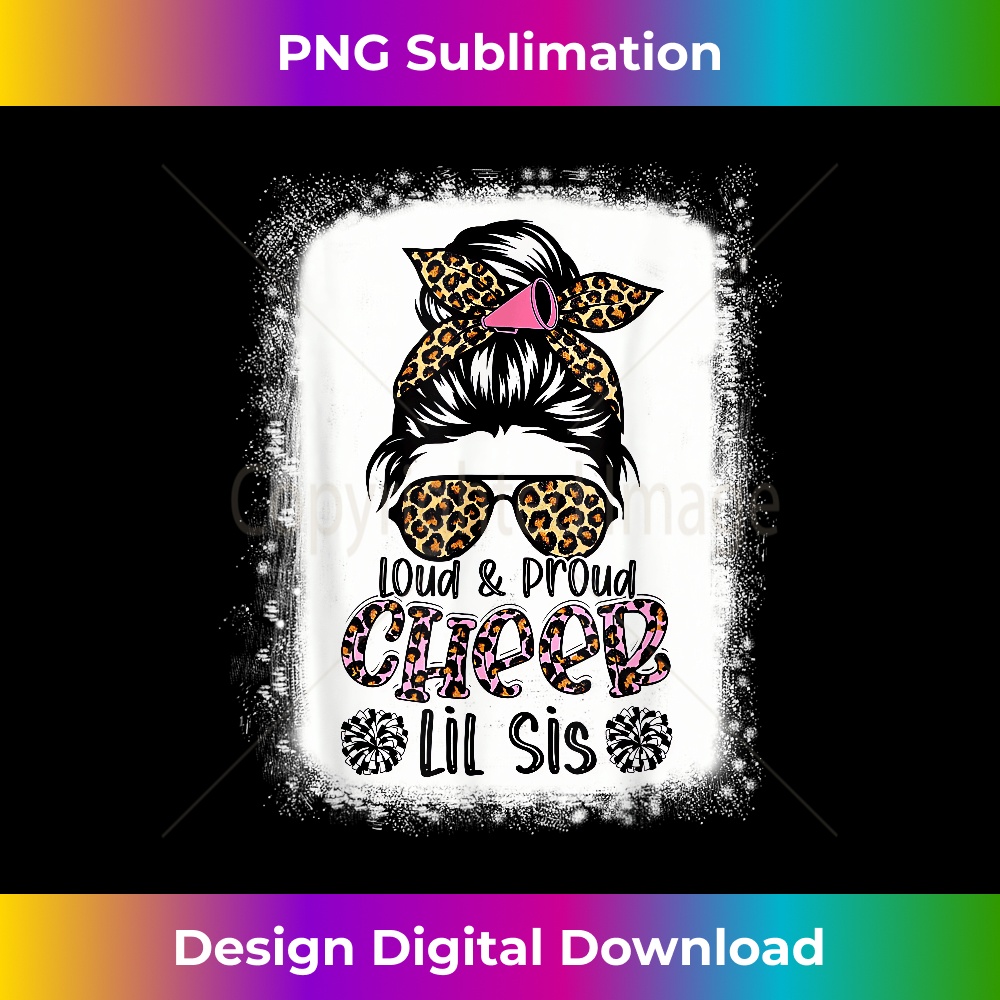 Loud And Proud Cheer Lil Sis Leopard Messy Bun Bleached - Su | Inspire ...