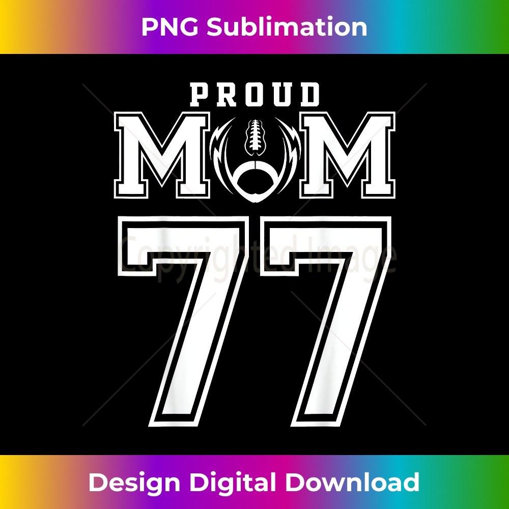 Custom Proud Football Mom Number 77 Personalized For Women - | Inspire ...