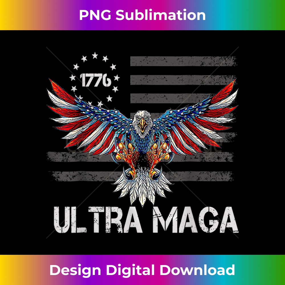 Ultra Maga Mega King 2024 American US Flag Proud Republican | Inspire Uplift