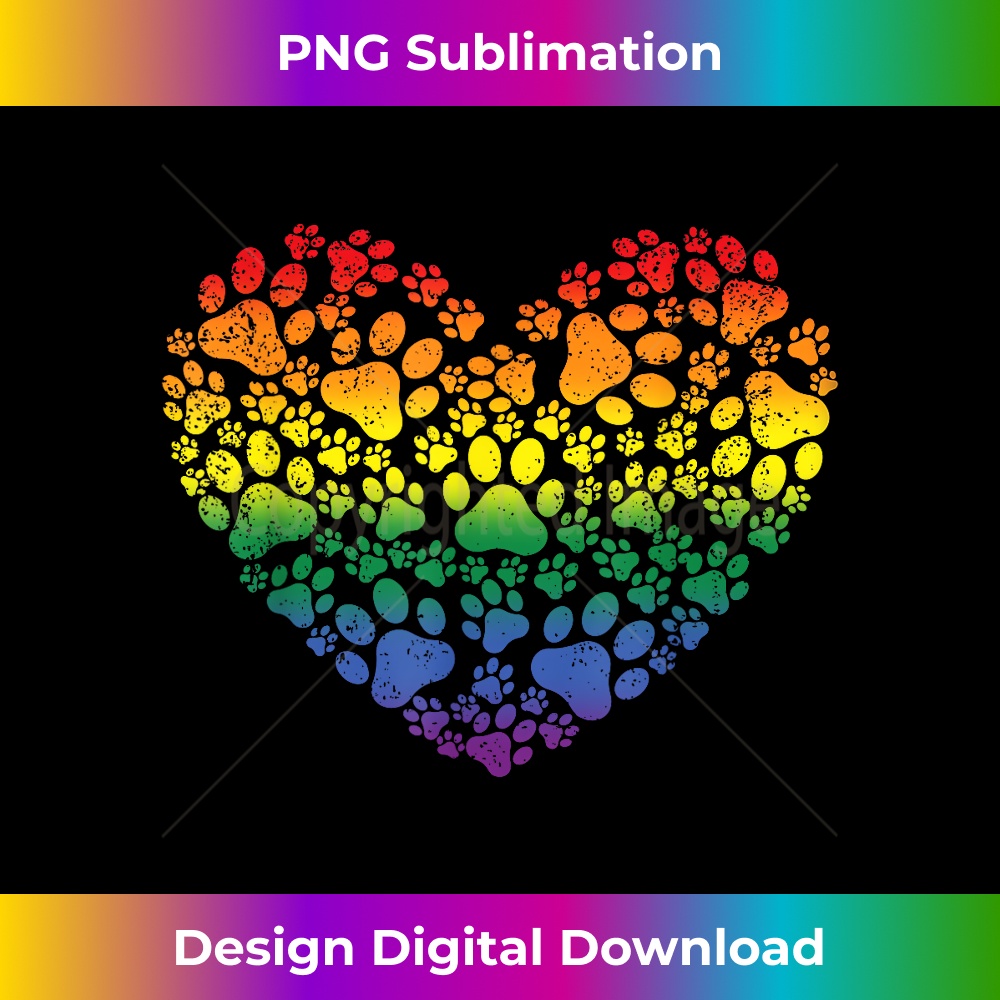 LGBT-Q Dog Paw Print Gay Pride Rainbow Heart Men Women - Inn | Inspire ...