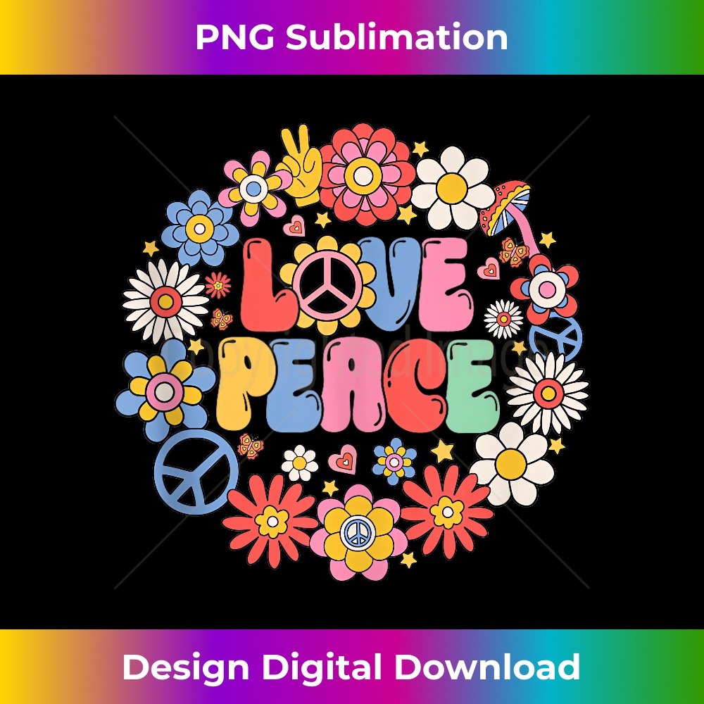 Peace Sign Love 60s 70s Love Peace Hippie Costume Tank Top - | Inspire ...