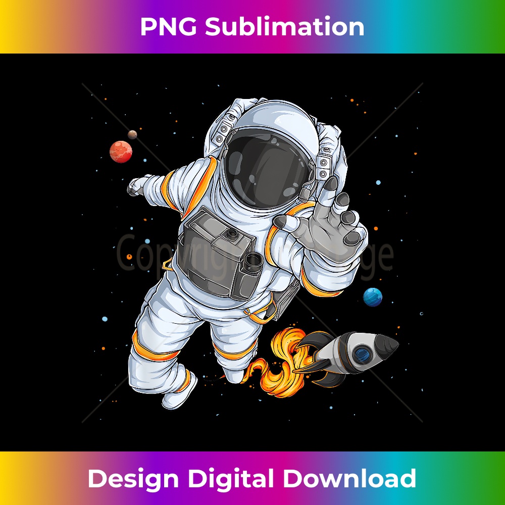 Flying Astronaut With Rocketship Outer Space - Chic Sublimat | Inspire ...
