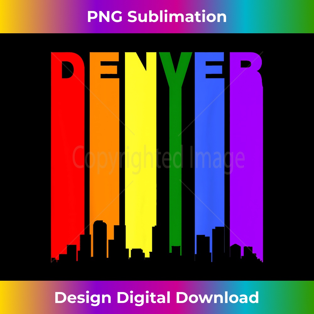 Denver Colorado LGBTQ Gay Pride Rainbow Skyline - Sleek Subl | Inspire ...