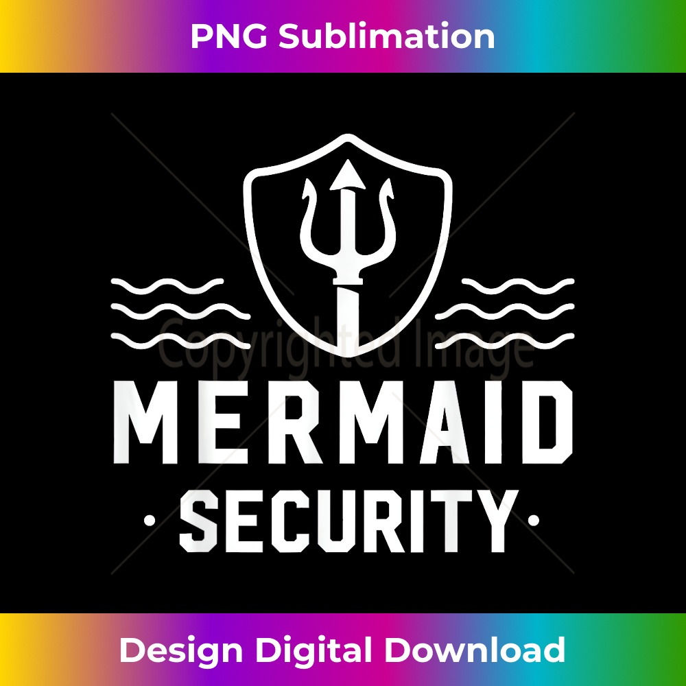Mermaid Security Funny Swimmer Merman - Minimalist Sublimati - Inspire ...