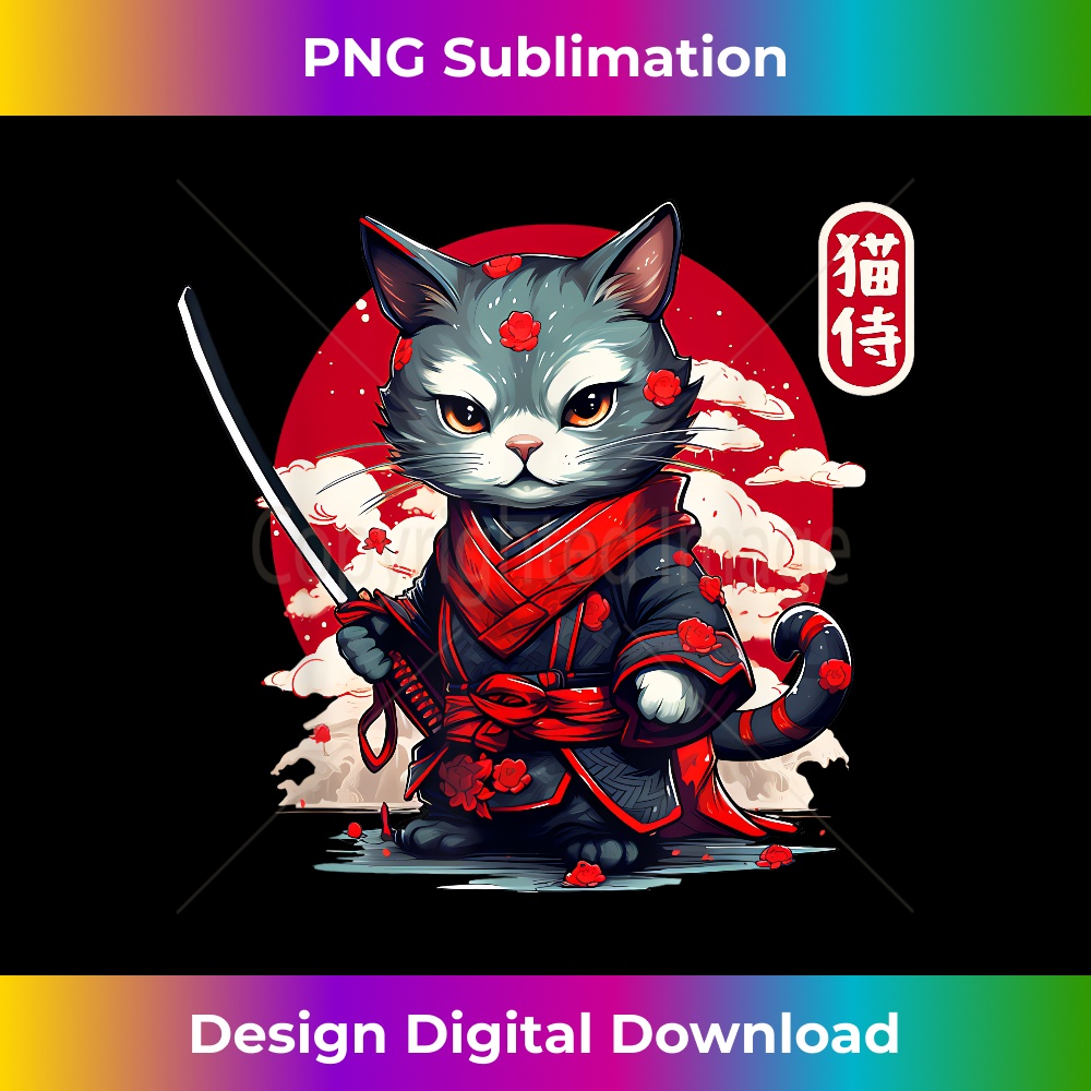 Japanese Samurai Cat Kawaii Ninja Cat Tattoo Kitten Warrior | Inspire ...