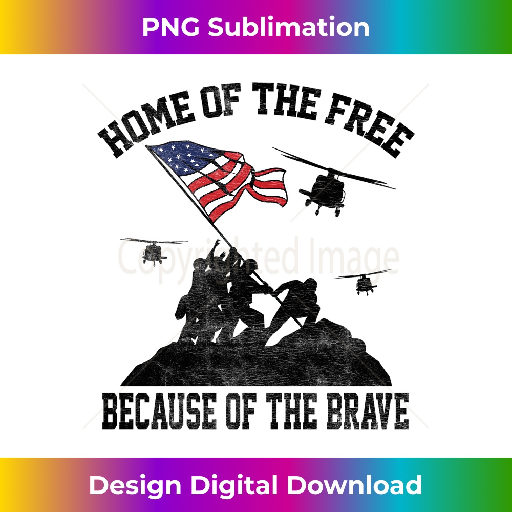 America Freedom Brave Military US Flag Soldiers Veteran Long | Inspire ...