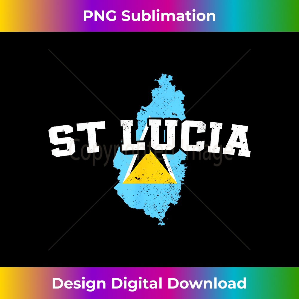 St Lucia Map and Flag Souvenir Saint Lucian - Artisanal Subl | Inspire ...