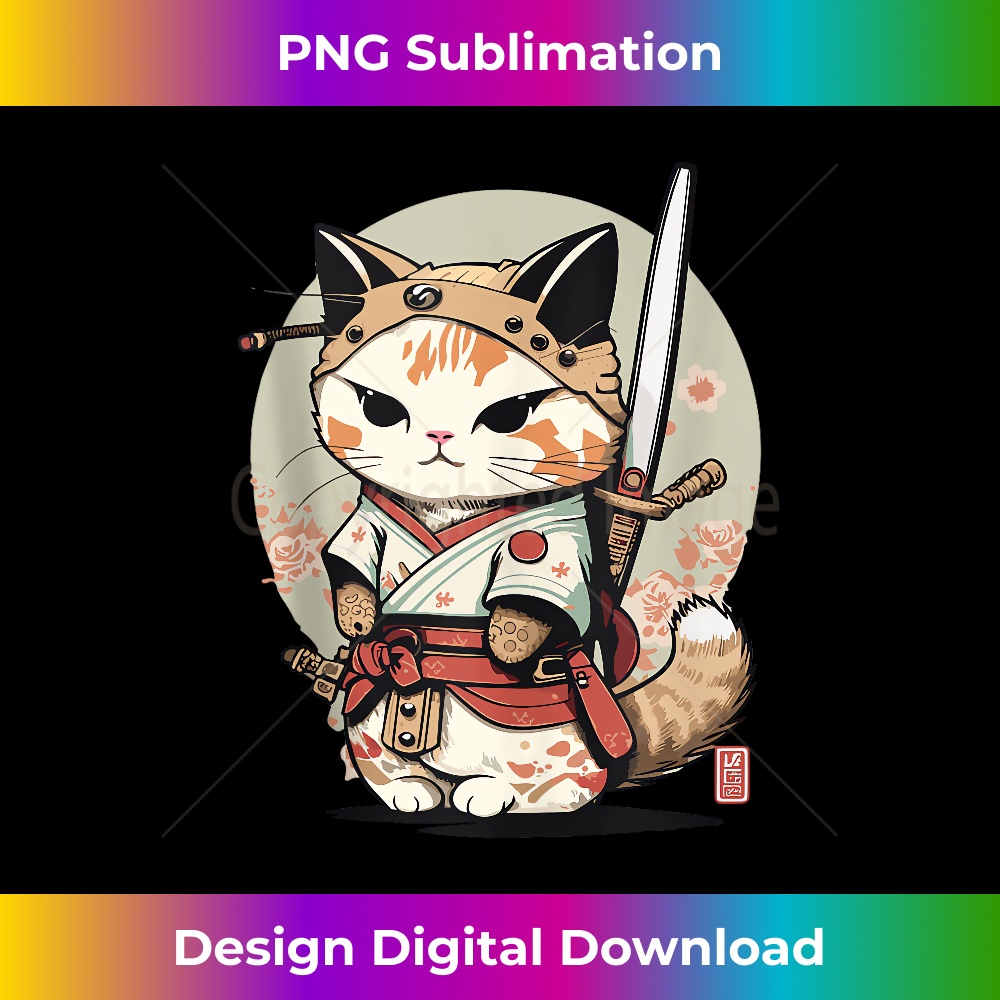 Japanese Art Cat Ninja Ukiyo-e Anime Style Samurai Cat Tank | Inspire ...
