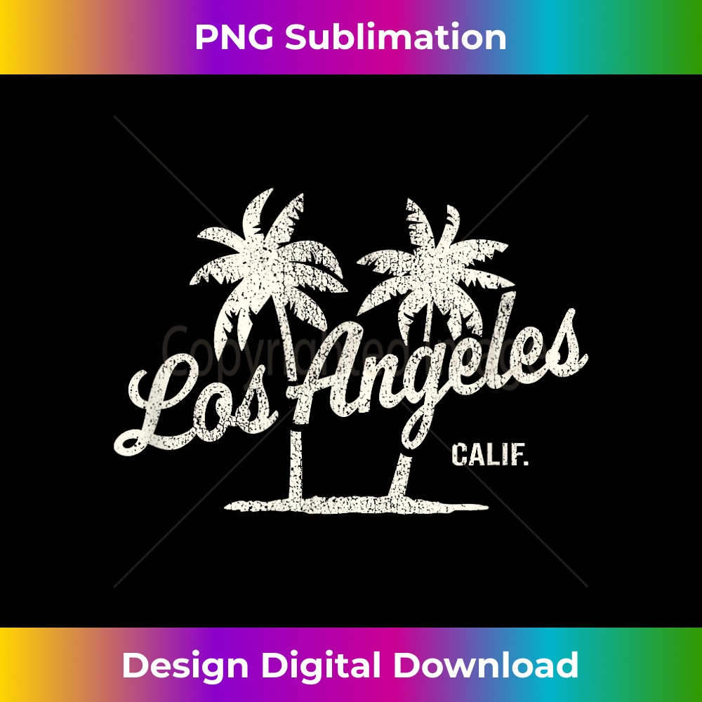 Los Angeles California Vintage 70s Palm Trees Graphic - Eco- | Inspire ...