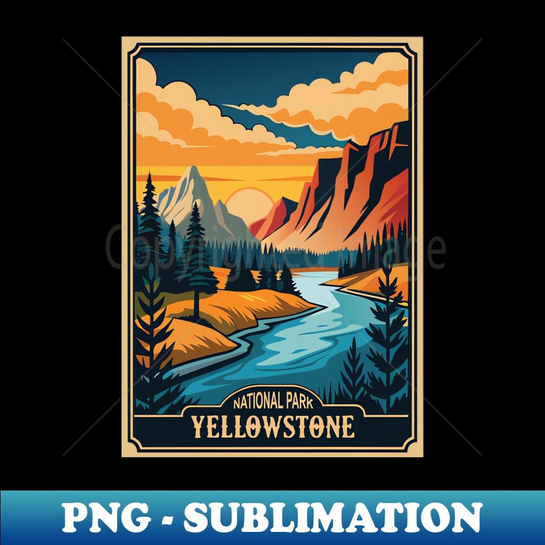 Retro Yellowstone National Park - Signature Sublimation PNG | Inspire ...
