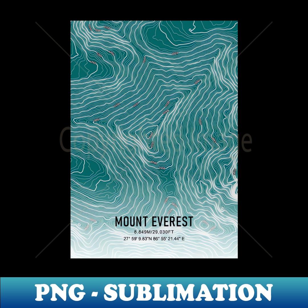 Mount Everest Topographic Map white - Signature Sublimation - Inspire ...