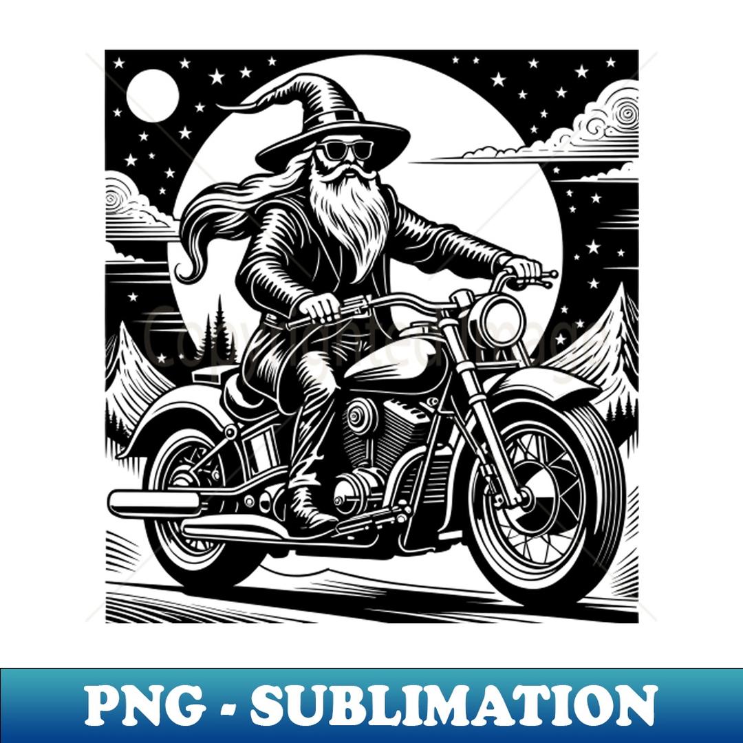 Wizard Drive Motorcycle Under the Moonlight - Premium Sublim | Inspire ...