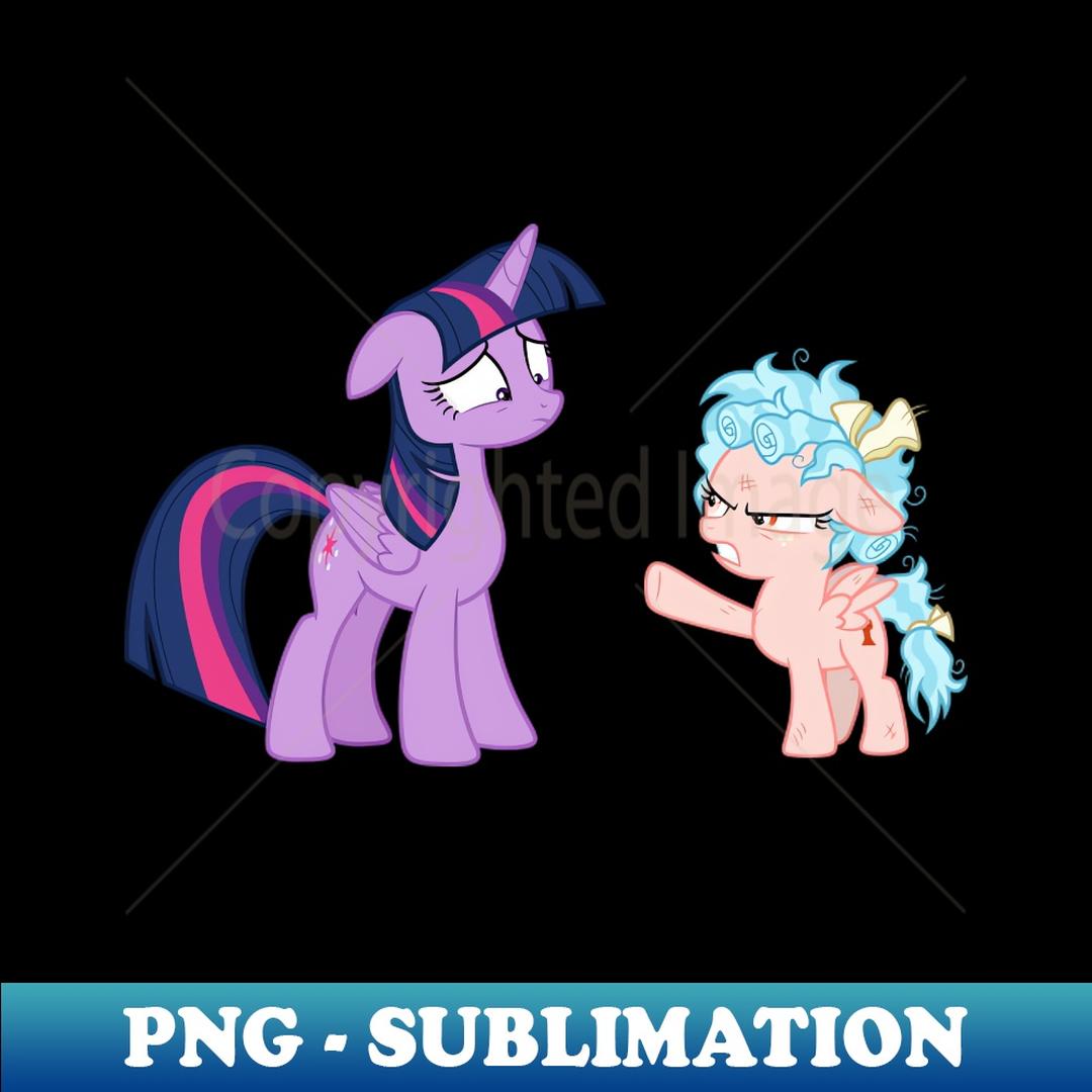 Cozy Glow shouting at Twilight Sparkle - PNG Sublimation Dig | Inspire Uplift
