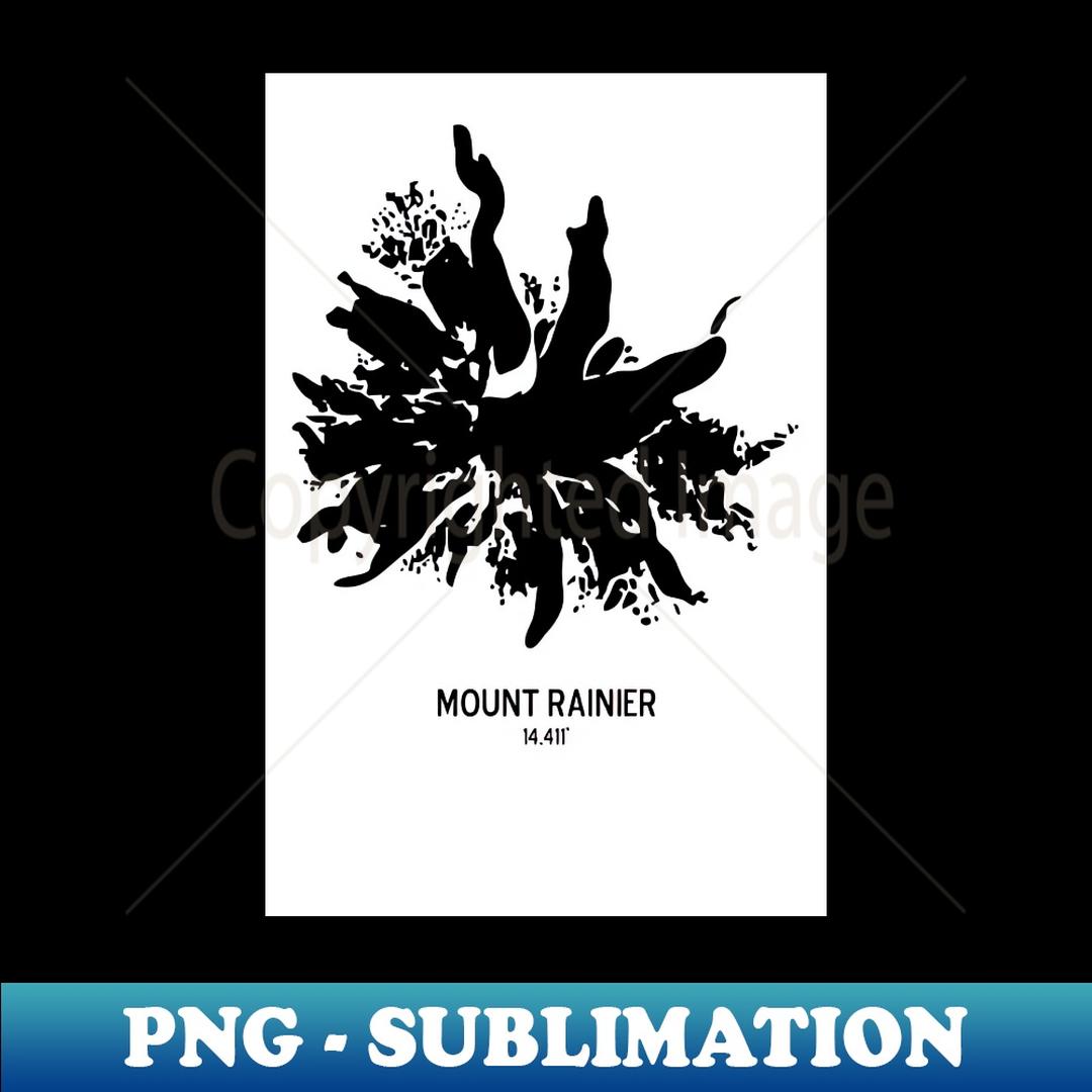 Mount Rainier Glaciers from above - Premium Sublimation Digi | Inspire ...