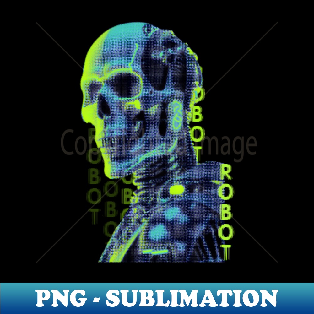 Skeleton Robot - PNG Transparent Sublimation Design | Inspire Uplift