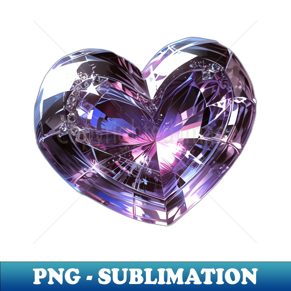 Crystal heart - Exclusive PNG Sublimation Download | Inspire Uplift