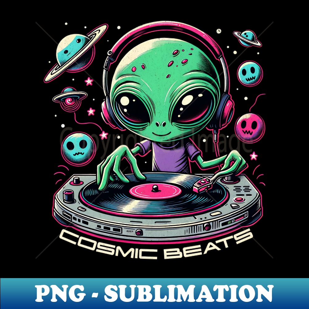 DJ Alien In Space - PNG Transparent Digital Download File fo | Inspire ...