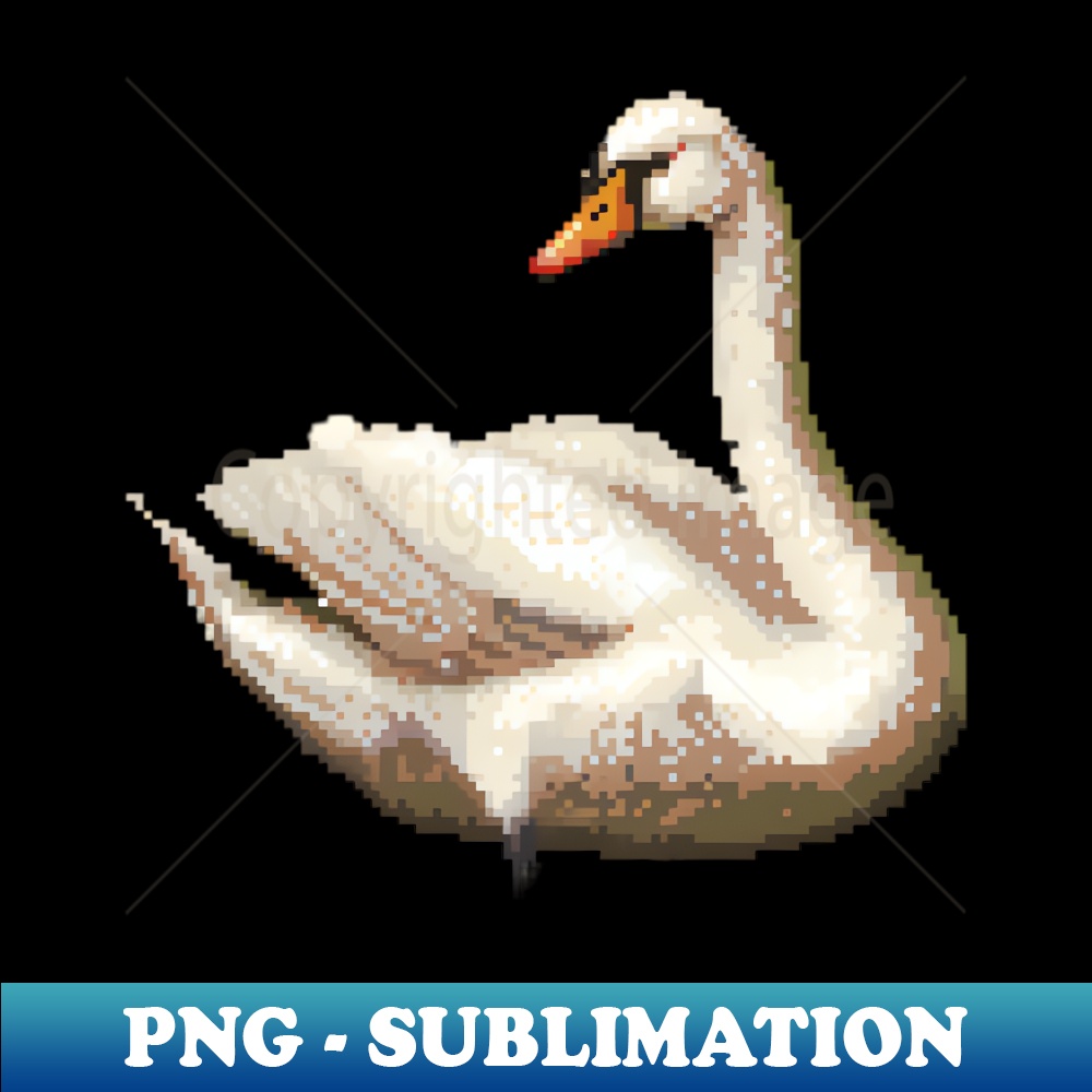 Pixel Swan - High-Resolution PNG Sublimation File | Inspire Uplift