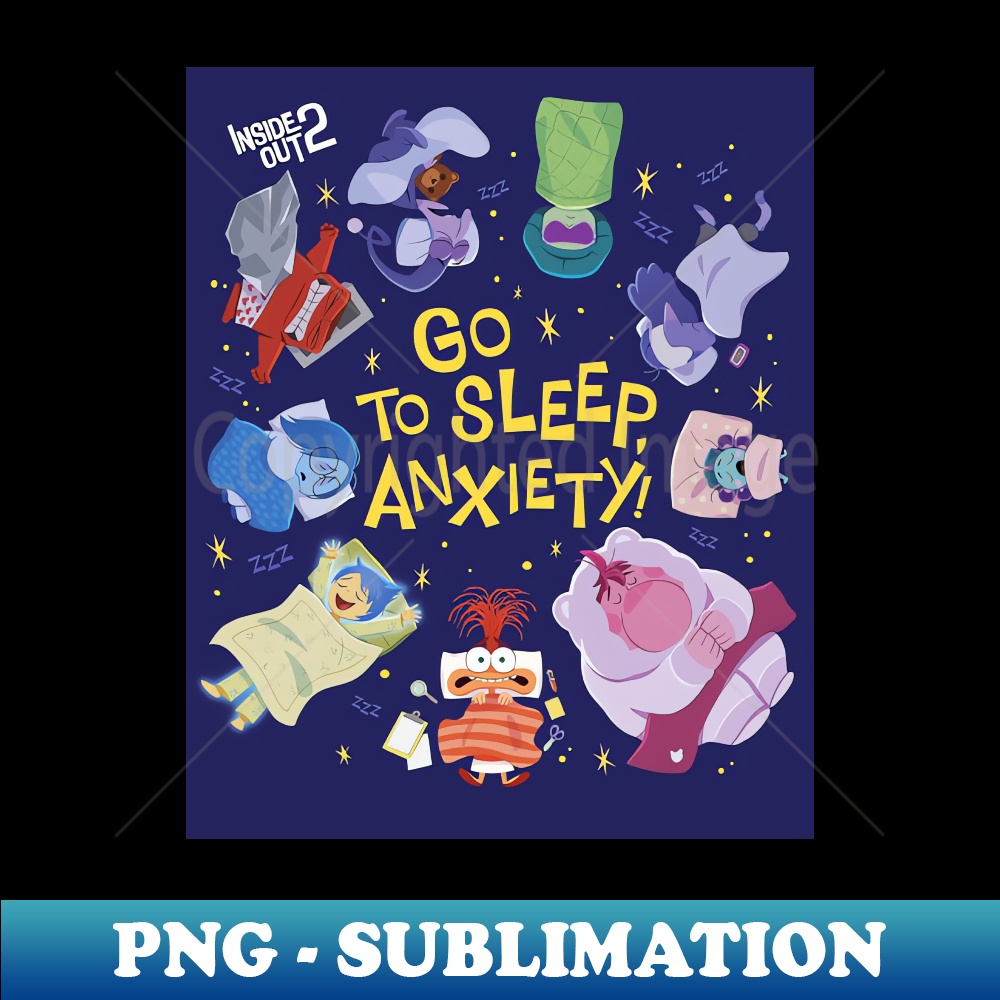 Inside Out 2 Go to Sleep Anxiety - Instant PNG Sublimation D | Inspire ...