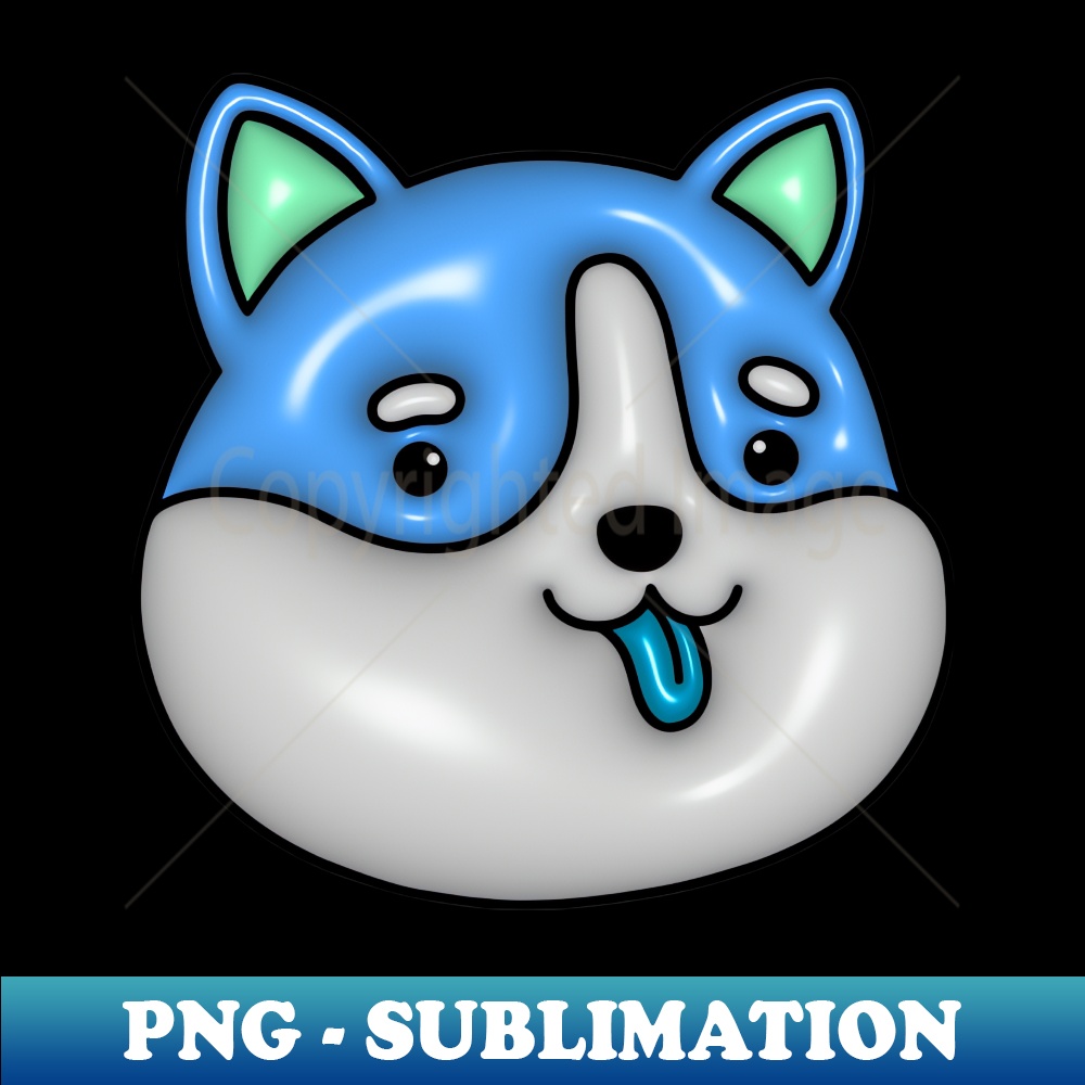 3d Inflated Blue Doge - High-Quality PNG Sublimation Downloa | Inspire ...