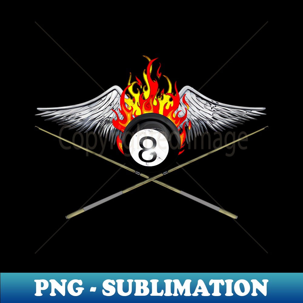 Billiards Player And Flaming 8 Ball - Exclusive Sublimation | Inspire ...
